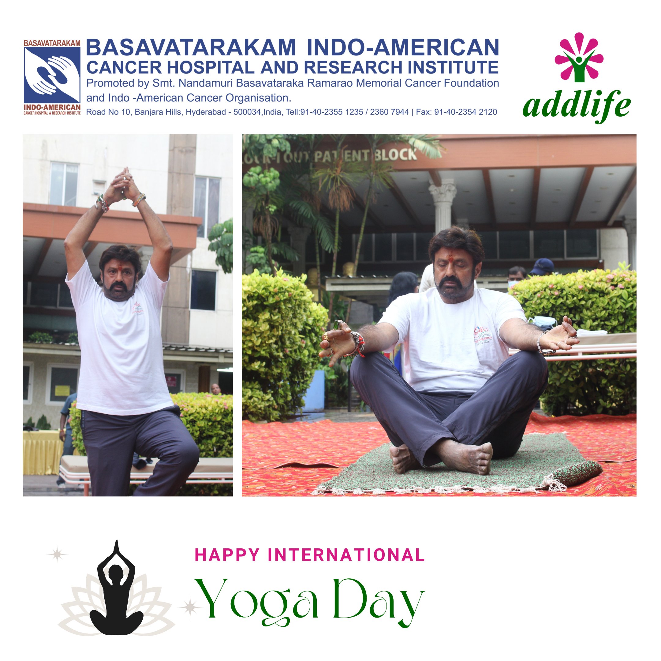 Basavatarakam Indo American Cancer Hospital on Twitter: "Today, on International Yoga Day ...