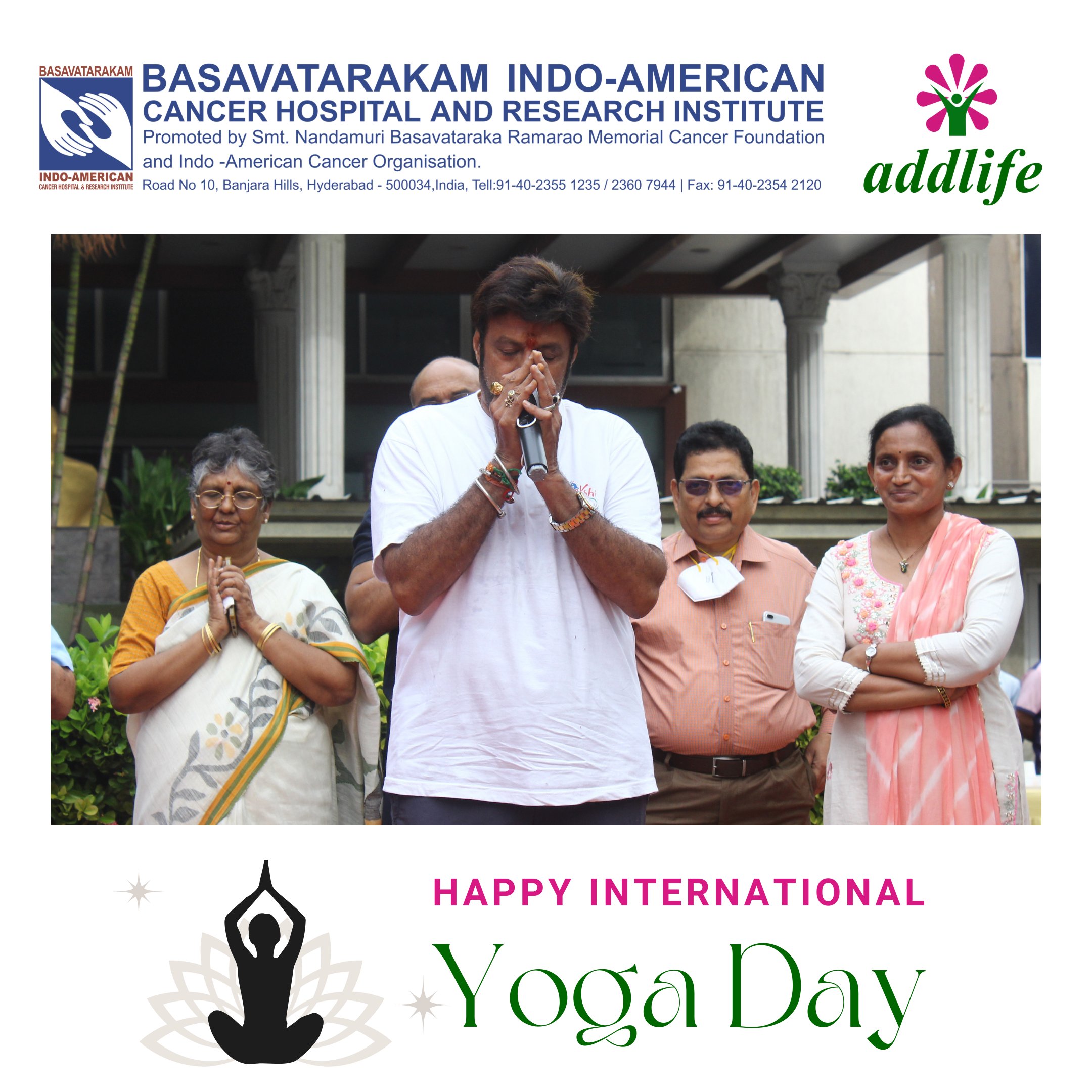 Basavatarakam Indo American Cancer Hospital on Twitter: "Today, on International Yoga Day ...
