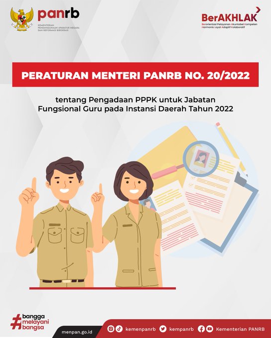 Infografis Permenpan Nomor 20 Tahun 2022 Tentang Pengadaan Pppk Jf Guru
