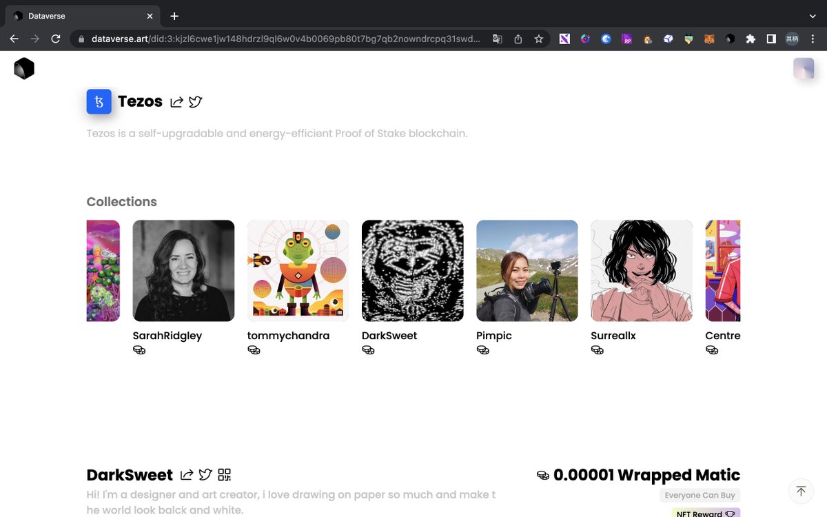 Dataverse @NFT.NYC on Twitter: "Tezos Art Gallery: more than 50 outstanding NFT artists from ...