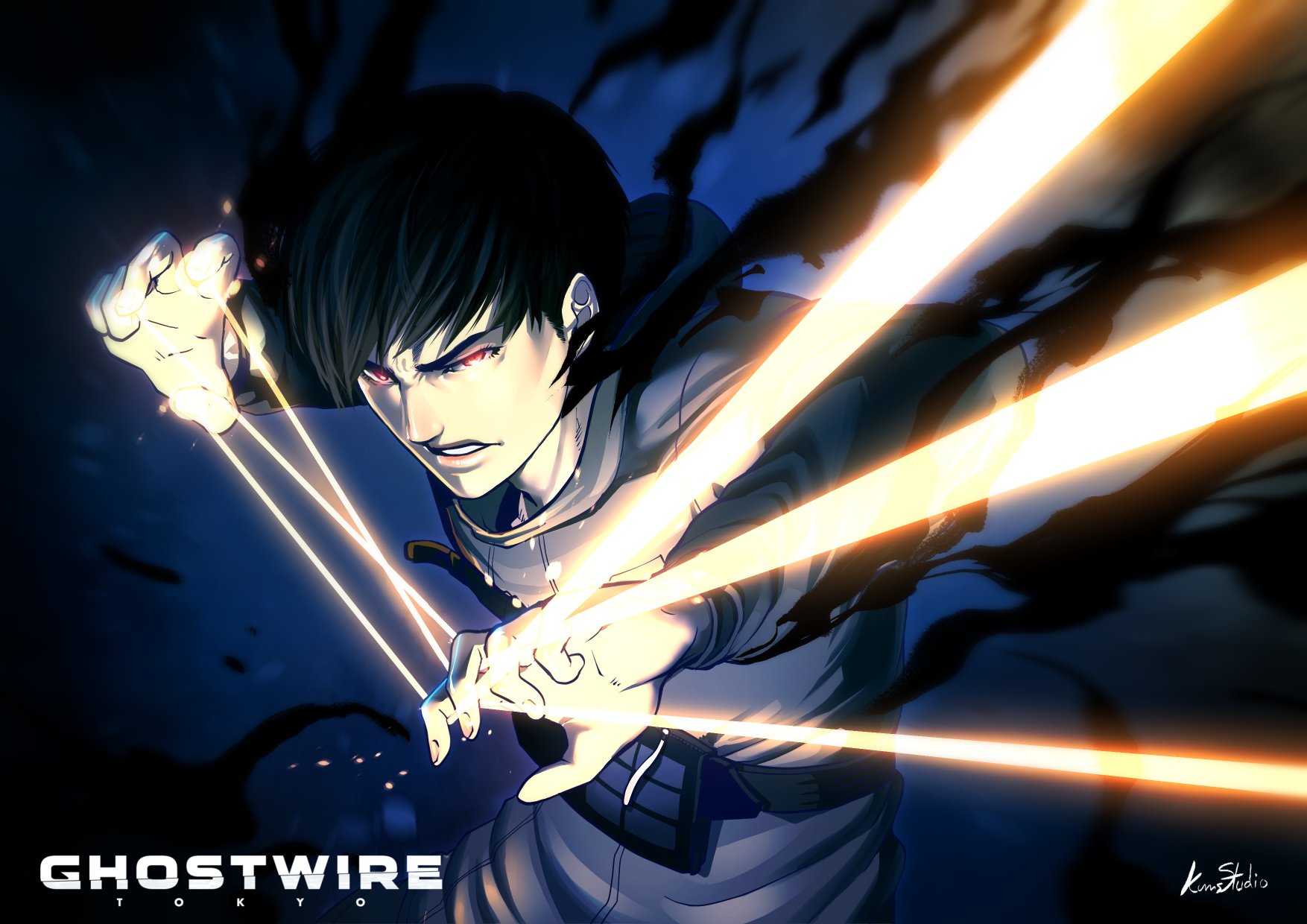 Ghostwire: Tokyo on Twitter: "Seizing an enemy's core Spectacular fanart by @kumsmkiiii80 https ...