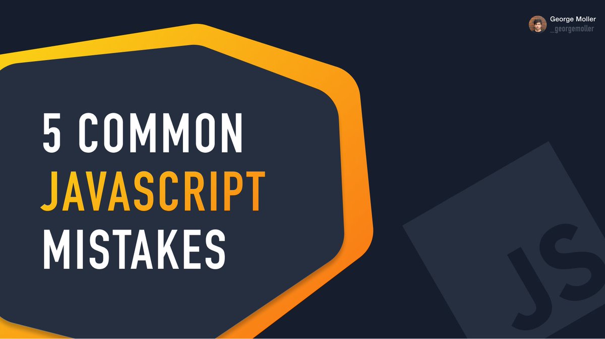 ⚡️5 common JavaScript mistakes that you should avoid 🧵Thread👇 - المسلسل ...