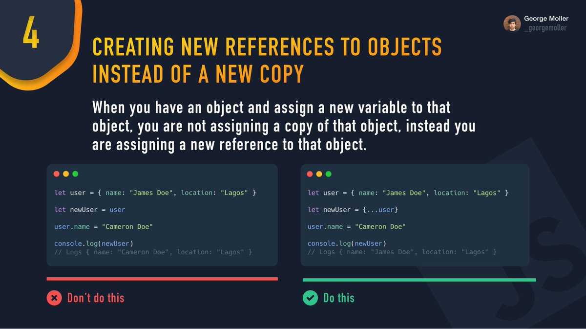 ⚡️5 common JavaScript mistakes that you should avoid 🧵Thread👇 - المسلسل ...
