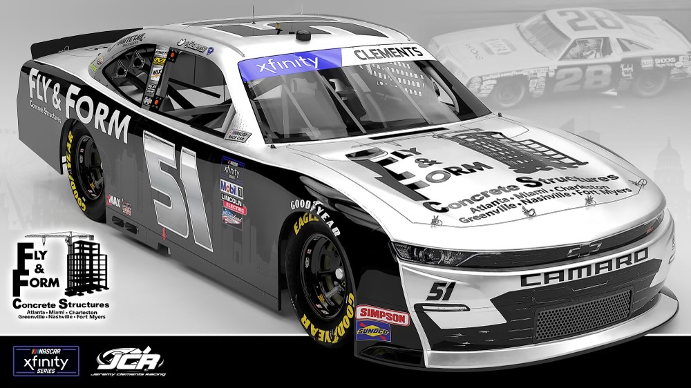 Jeremy Clements running the Gray Ghost at Pocono : r/NASCAR