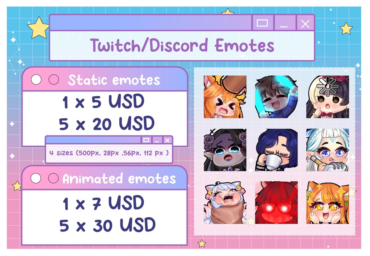 Twitch/Discord emotes pack 2 set of 7 Purple octopus Digital Art ...