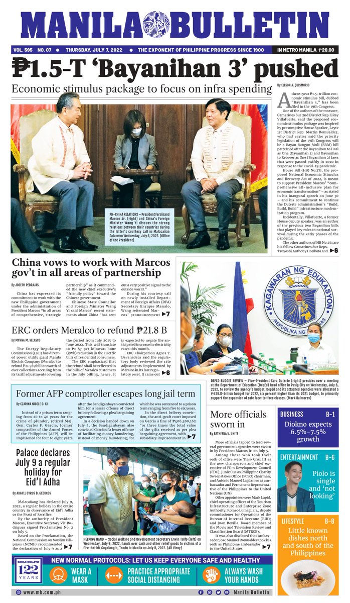 Manila Bulletin News On Twitter Manila Bulletin Headline For Today