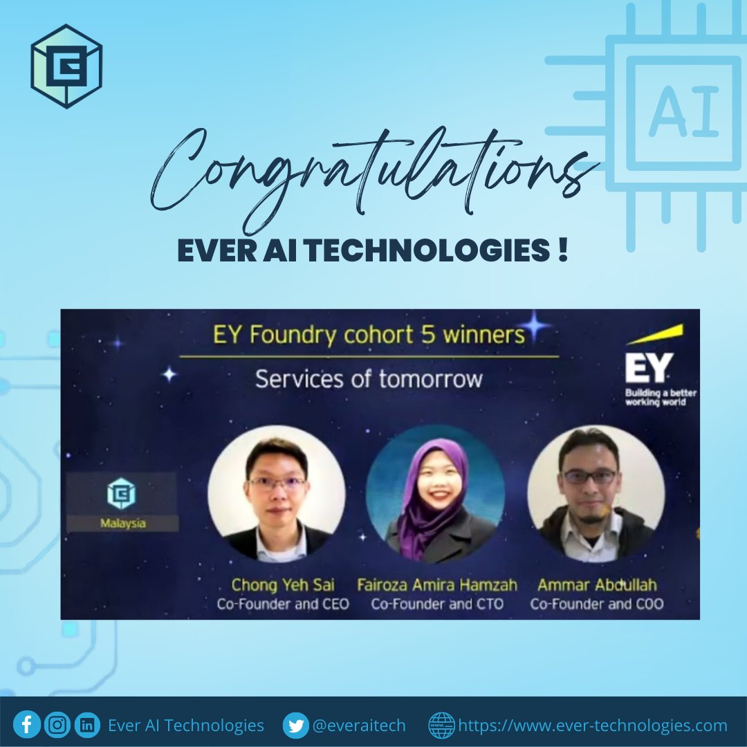 Ever AI Technologies on Twitter: "CONGRATULATIONS FOR THE ACHIEVEMENTS AS COHORT 5 WINNERS OF ...