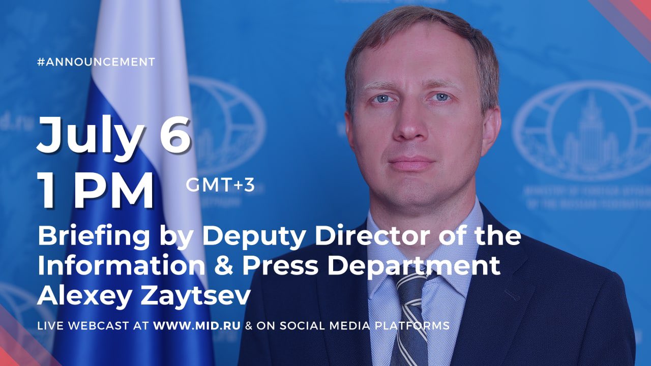 MFA Russia 🇷🇺 on Twitter: "📅 Deputy Director of the Information and ...
