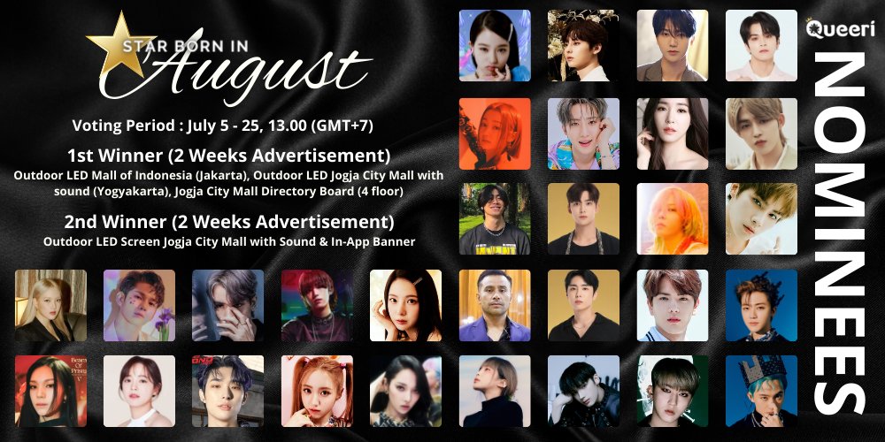QueeRI on Twitter: "👥Star Born in August NOMINEES👥 #YERIN #UMJI #SEONGWOO #SEJEONG #GEORGE # ...