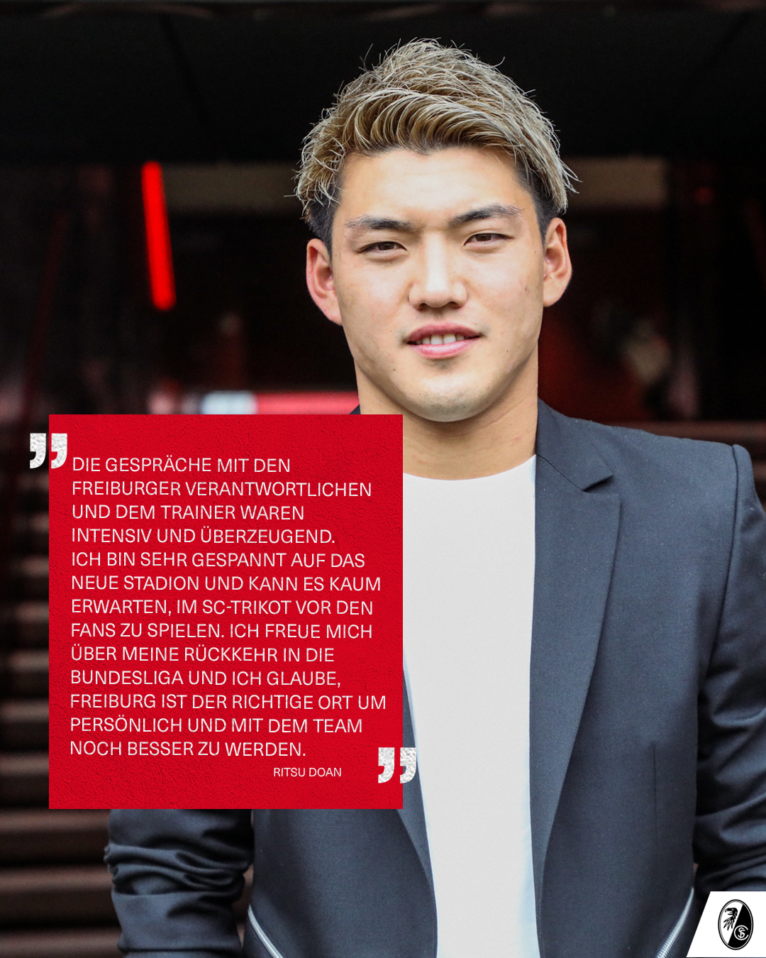 SC Freiburg on Twitter: "💬 @doan_ritsu https://t.co/aUwQi4Xs8W" / Twitter