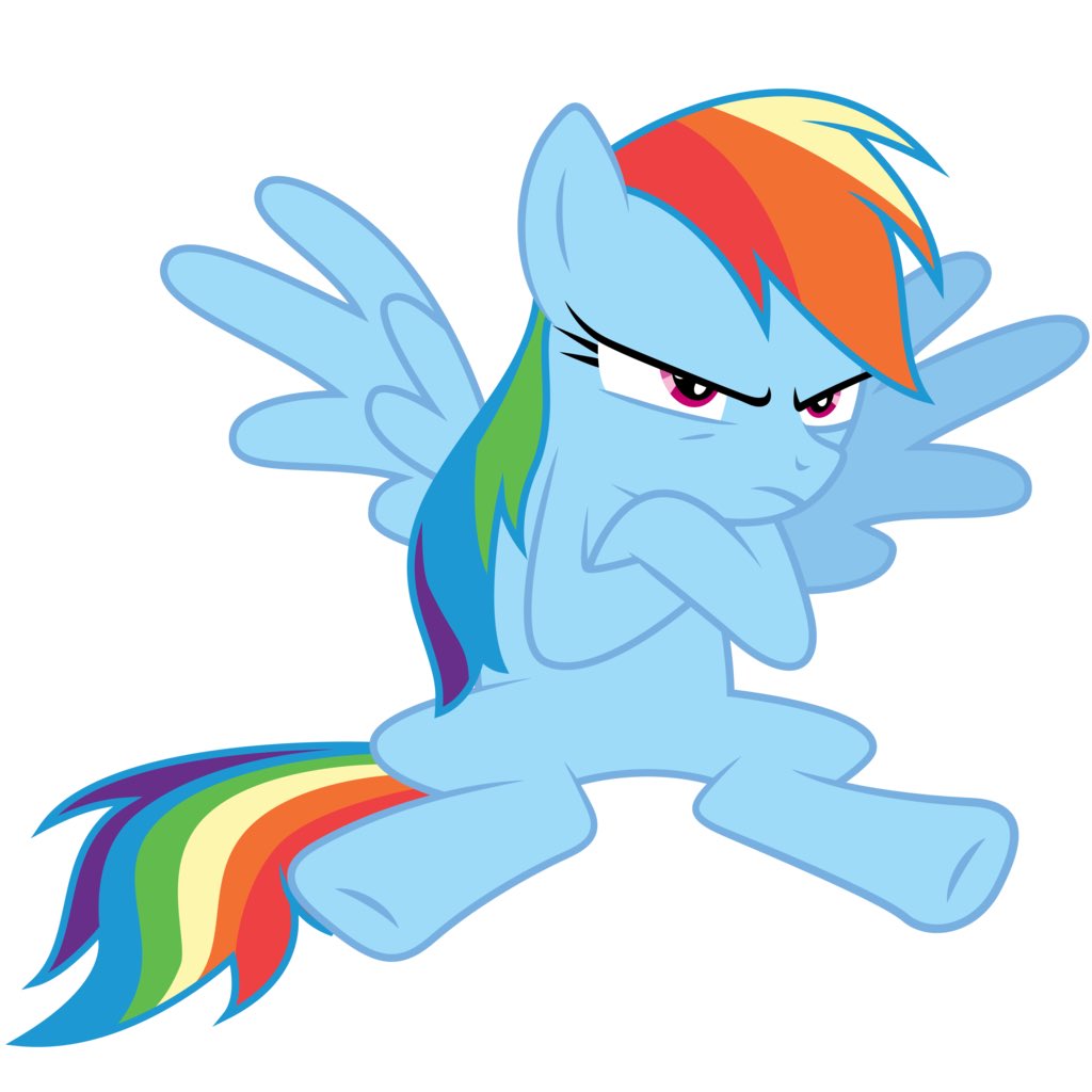 Angry Rainbow Dash Vector