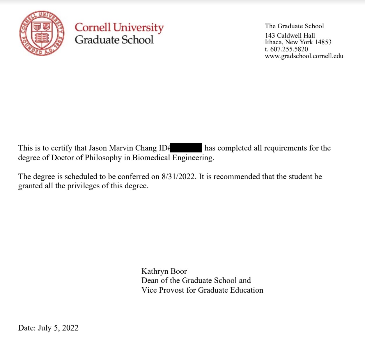 Cornell Phd Diploma
