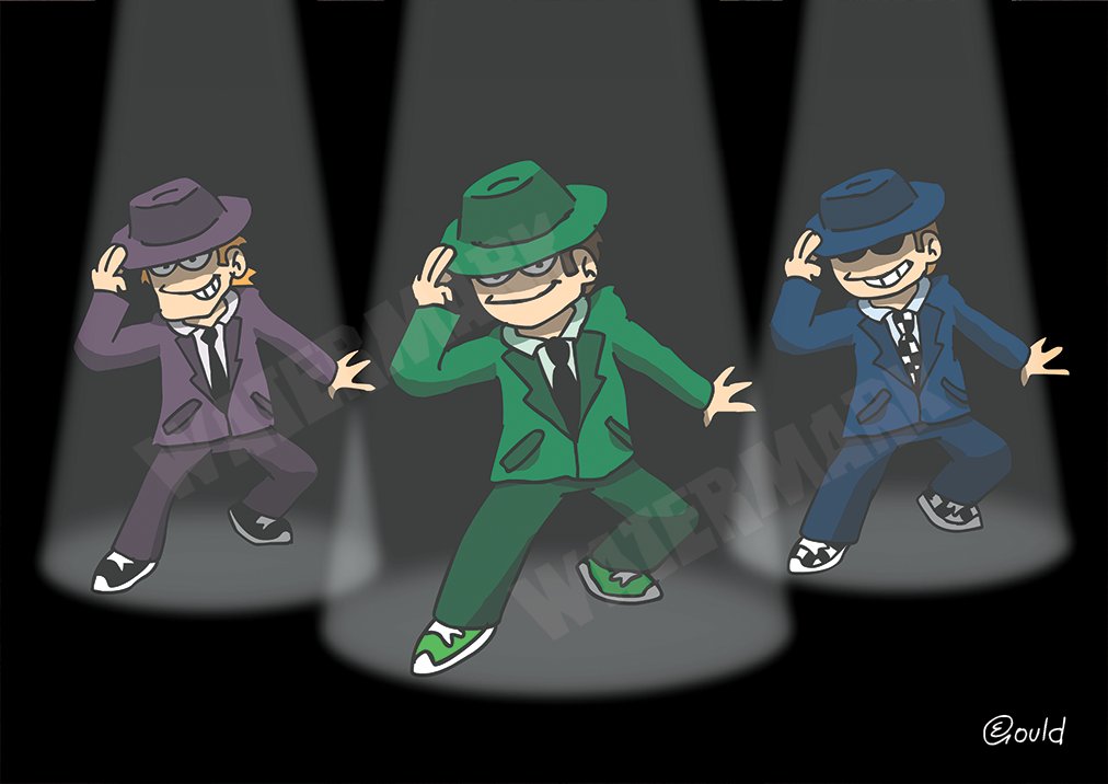 「NEW (OLD) MERCH! We're re-releasing this amazing suits poste」Eddsworldの漫画