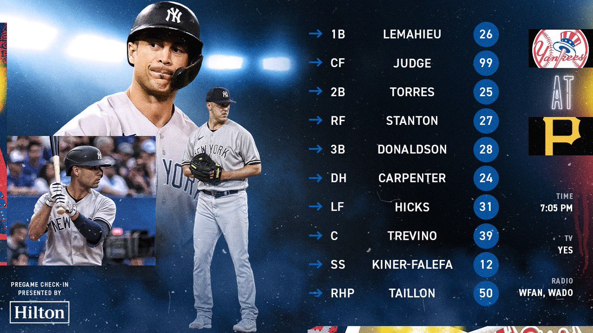 [Yankees] Updated Lineup: : r/NYYankees