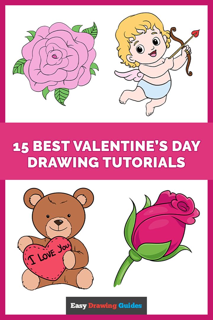Easy Drawing Guides on Twitter: "15 Best Valentine's Day Drawing ...