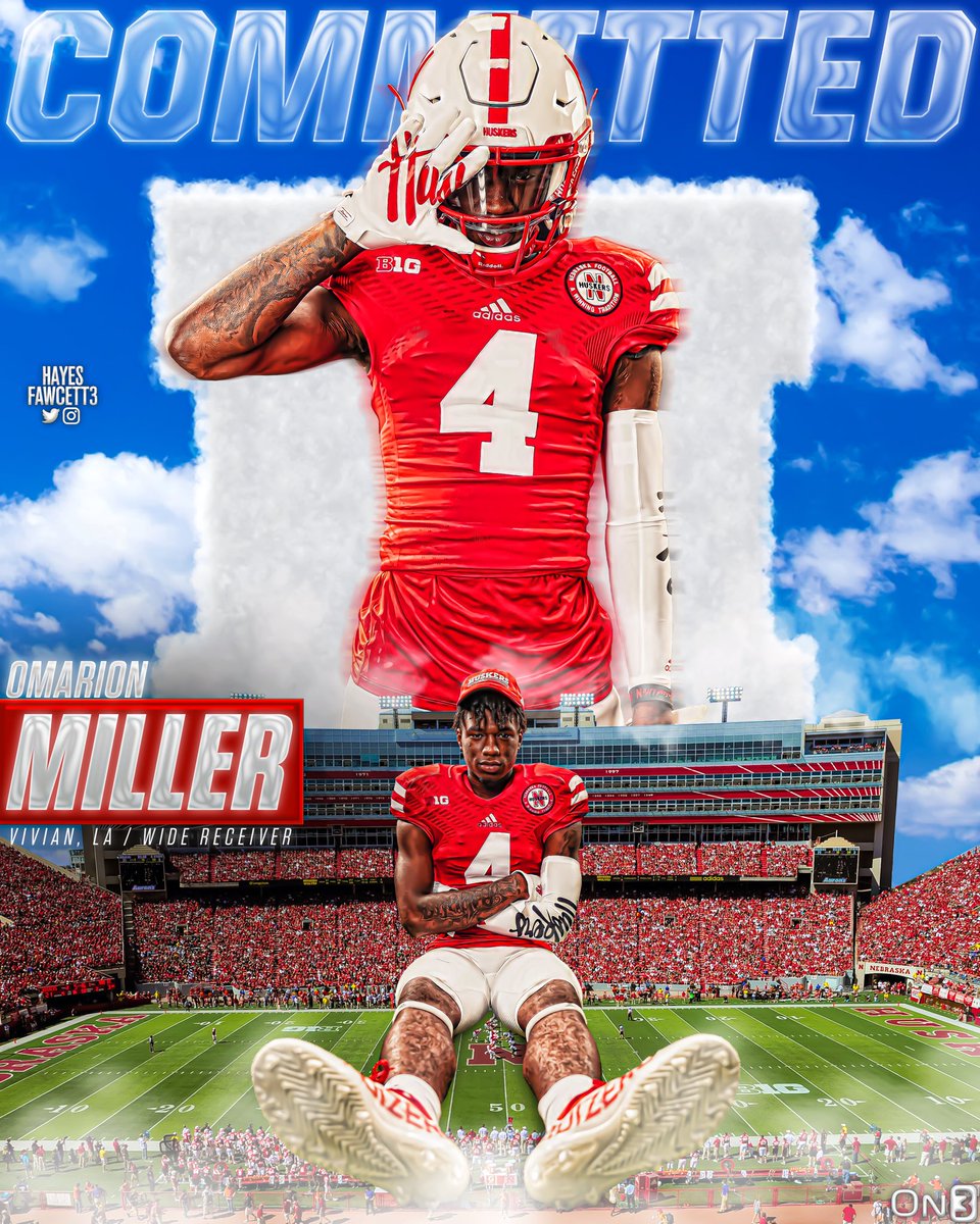 2023 4* WR Omarion Miller commits to Nebraska : r/CFB