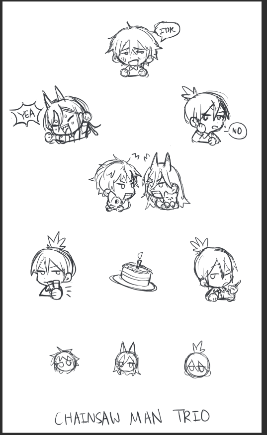 「csm sticker sheet I couldn't finish on t」|keru @ commissions/store?????の漫画