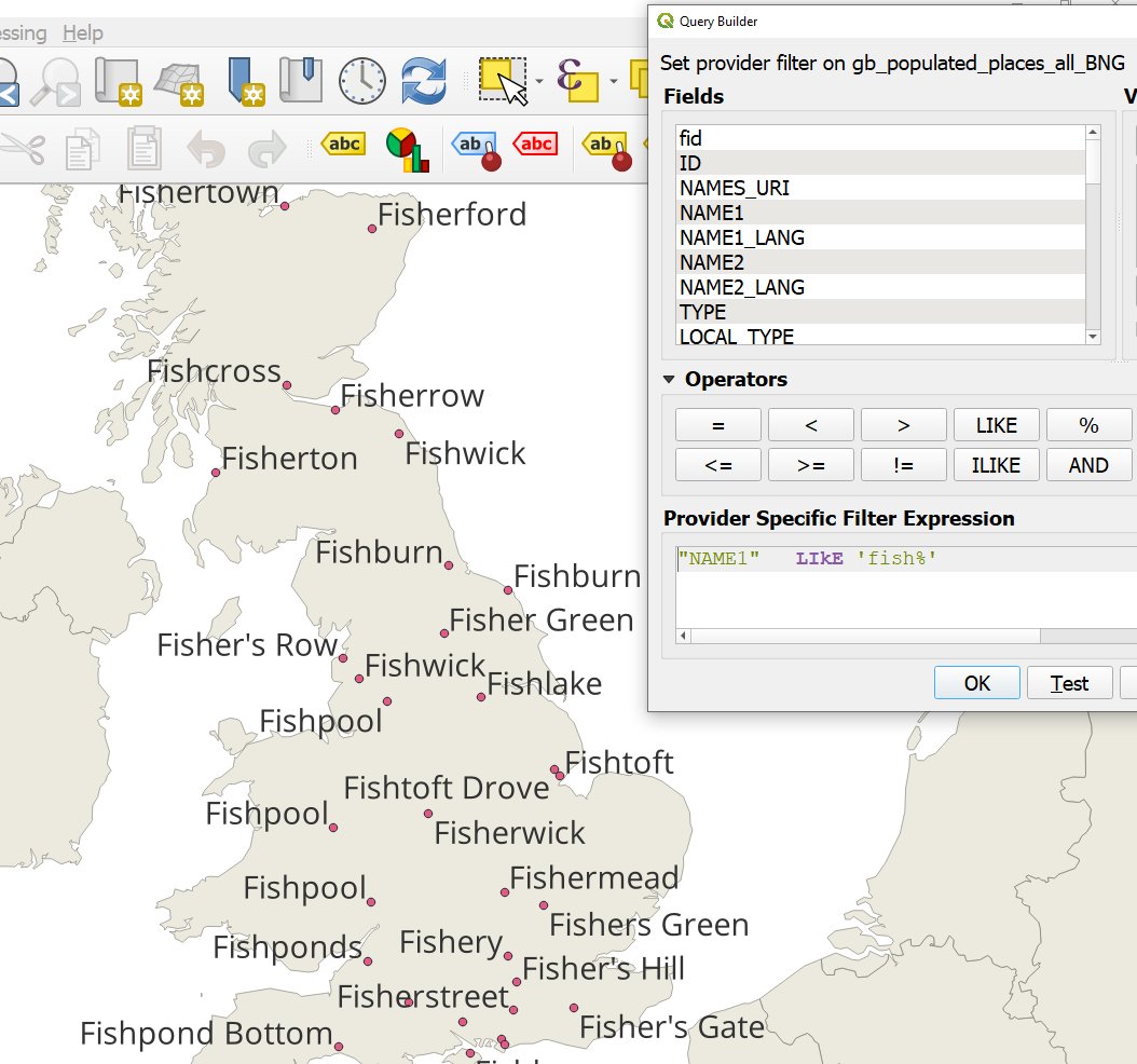 QGIS tip of the day, about apostrophes - e.g. if you want to find all ...