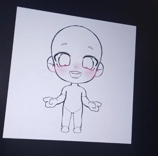 Blank Chibi Papercraft Template