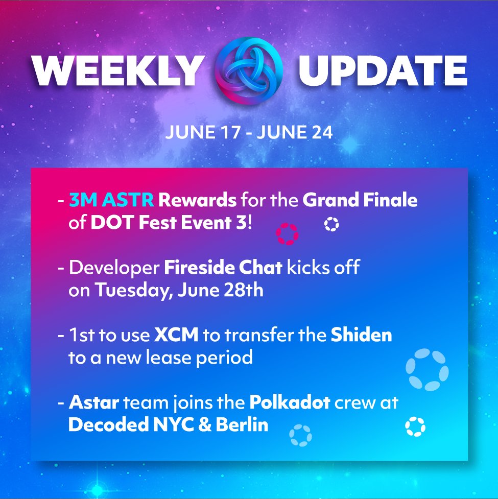 Astar, the Future of Smart Contract for Multichain on Twitter: "Weekly Update from Astar Network ...