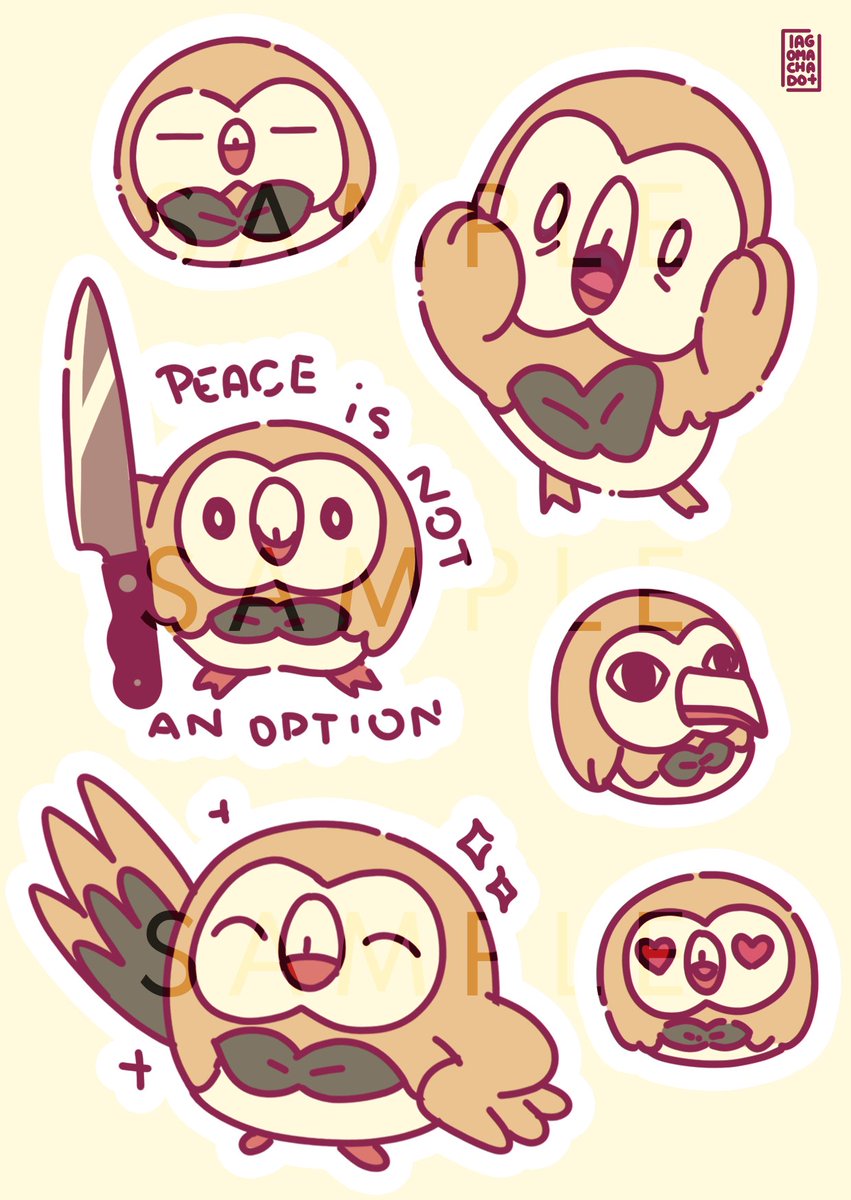 「low budget rowlet stickers 」|iago 💙 poc conの漫画