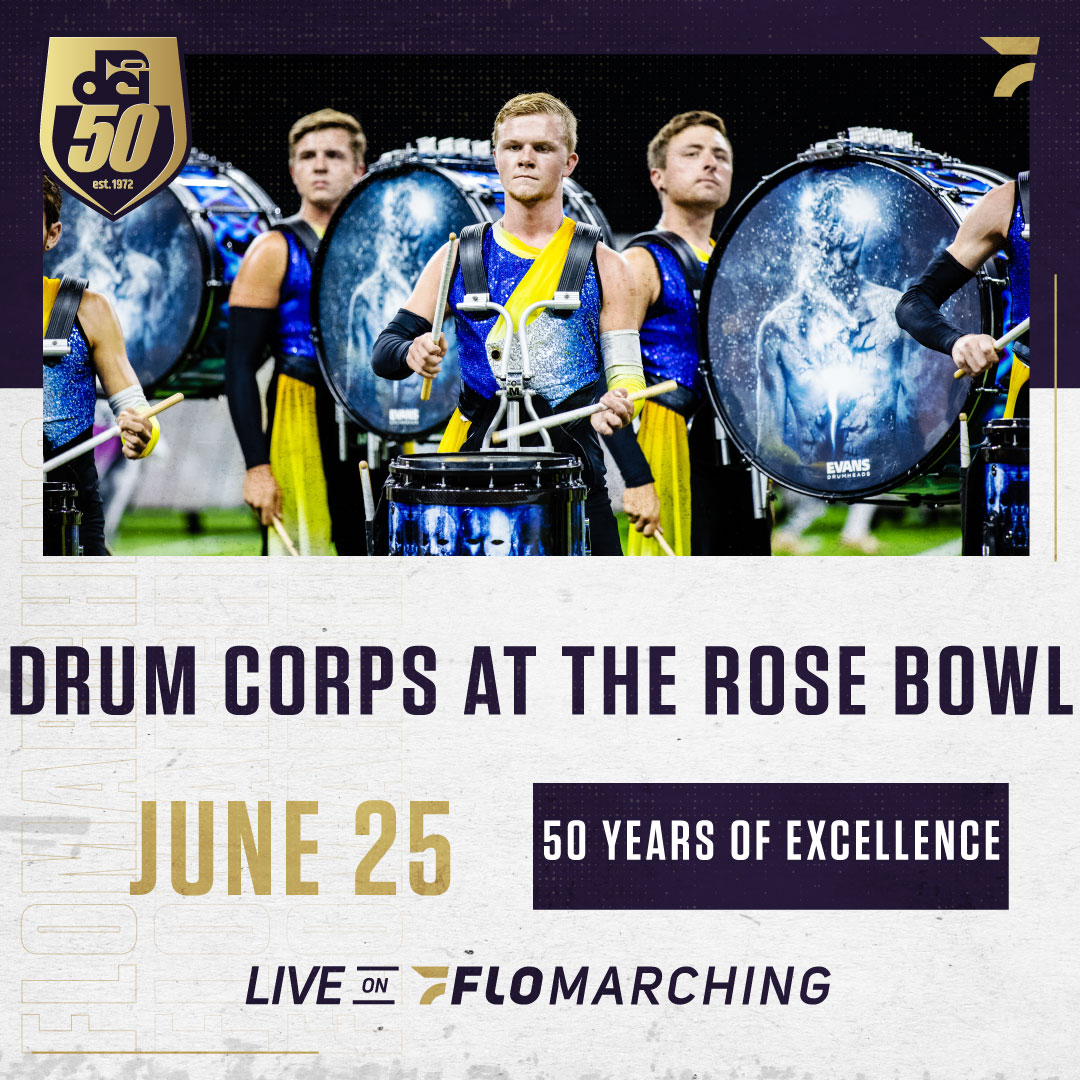 FloMarching on Twitter: "The fan favorite returns! 𝗪𝗮𝘁𝗰𝗵 𝗟𝗜𝗩𝗘 | 2022 Drum Corps at the Rose Bowl ...