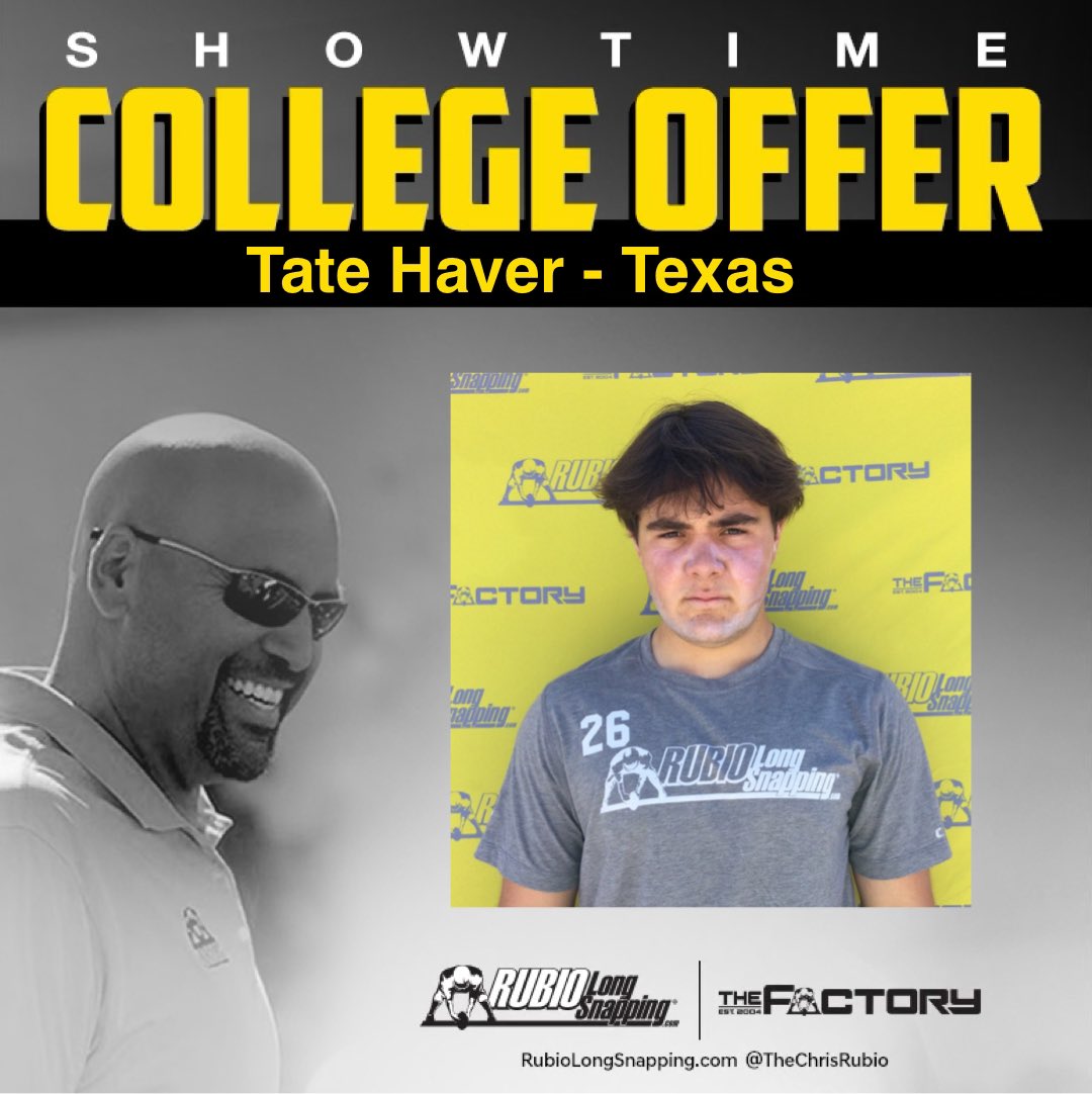 Rubio Long Snapping® on Twitter: "SHOWTIME!!! Rubio Long Snapper & TOP 12 Camp Invitee Tate ...