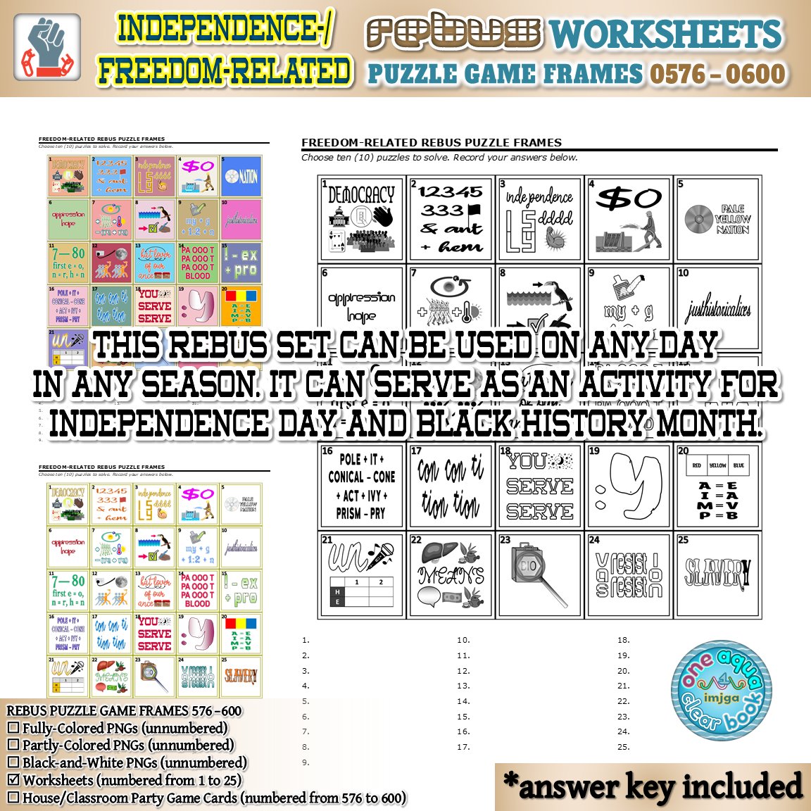 Rebus Puzzles Worksheet