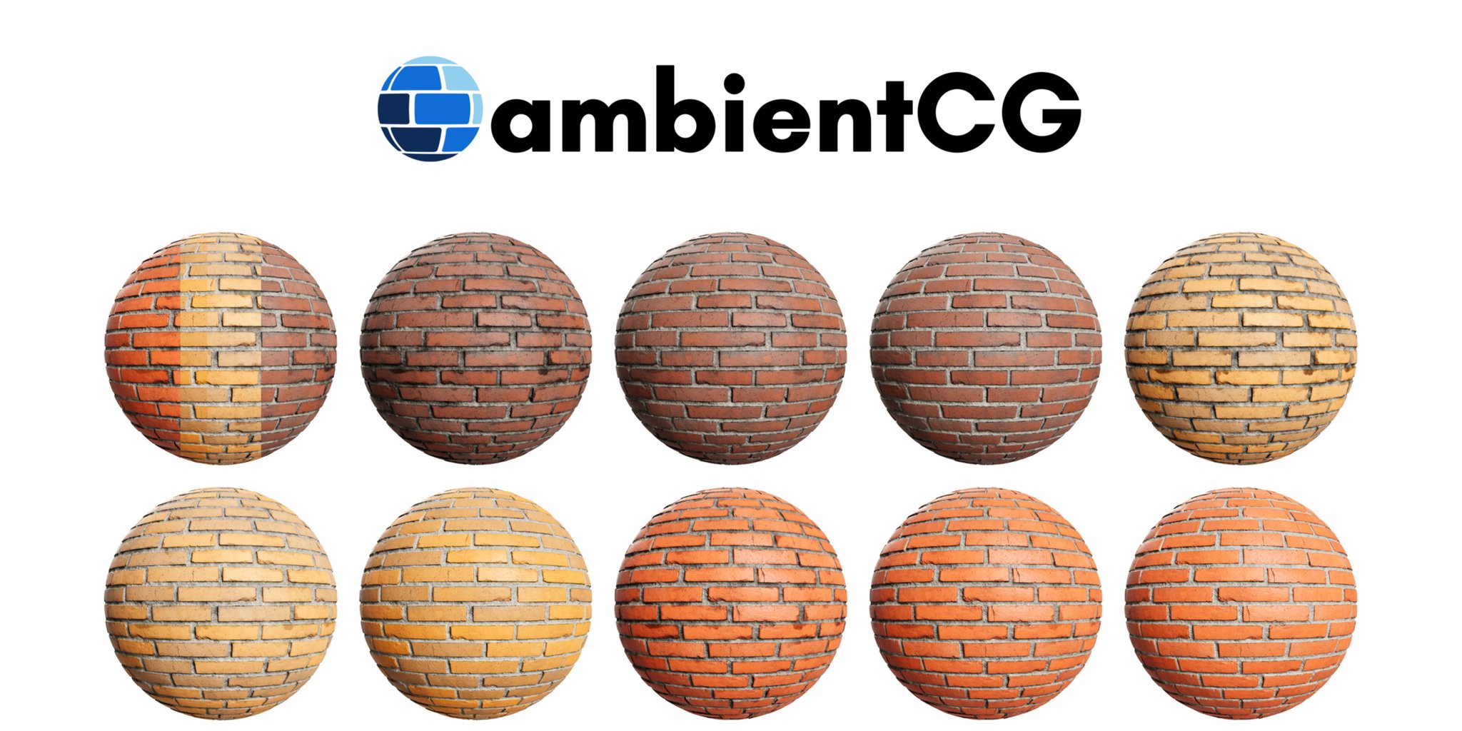 ambientCG on Twitter: "New this week: A new brick material, composed of individually scanned ...