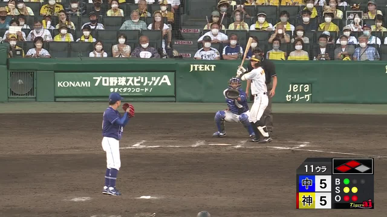 DAZN Japan on Twitter: "／ イケメンサヨナラ #とらほー これはTORACO歓喜🐯 \ #近本光司 23試合連続ヒットの先制適時2塁打 #中野拓夢 終盤の2点同点 ...