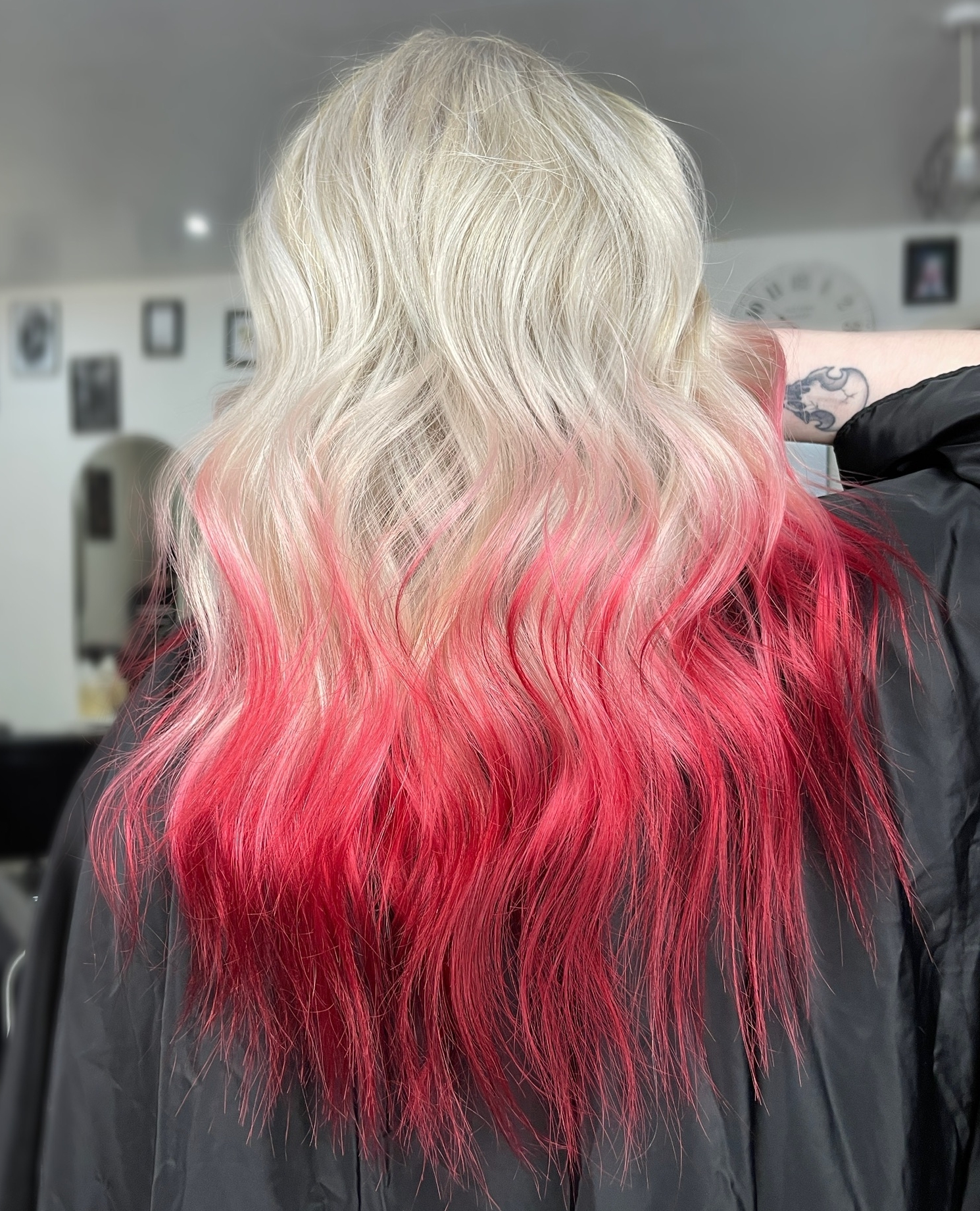 Blonde Hair Red Tips