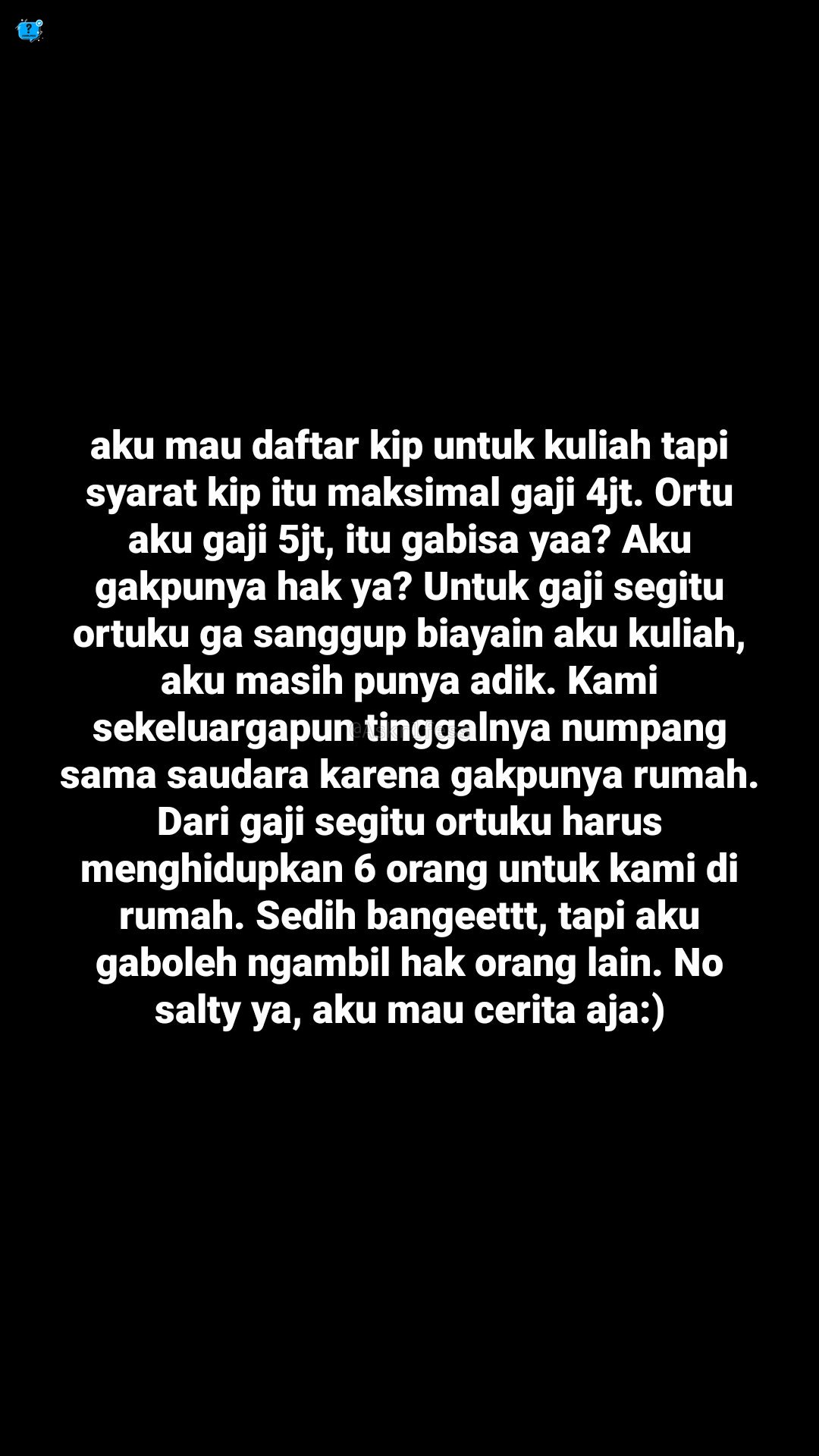 Askrlfess on Twitter: "[askrl] no salty yaa aku disini cuma mau cerita sedikit masalahku https ...