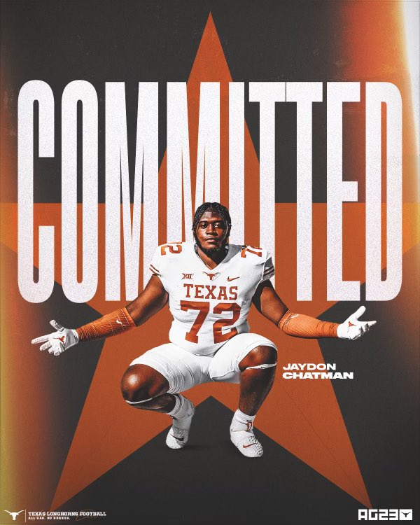 2023 4* OL Jaydon Chatman Commits to Texas : r/CFB