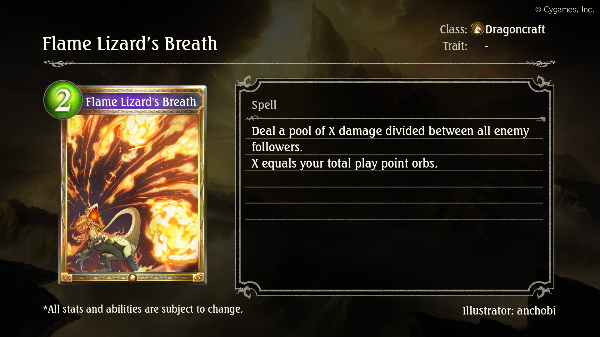 Shadowverse on Twitter: "New Roar of the Godwyrm card reveals! Flame Lizard's Breath This ...
