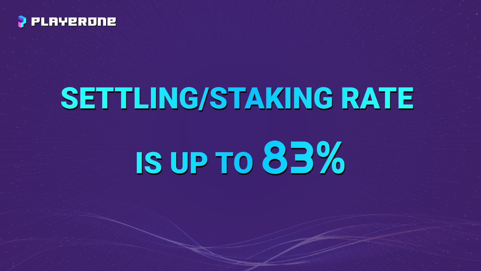 PlayerOne on Twitter: "🤲Our parcel holders' settling/staking rate has reached 83% as of today ...