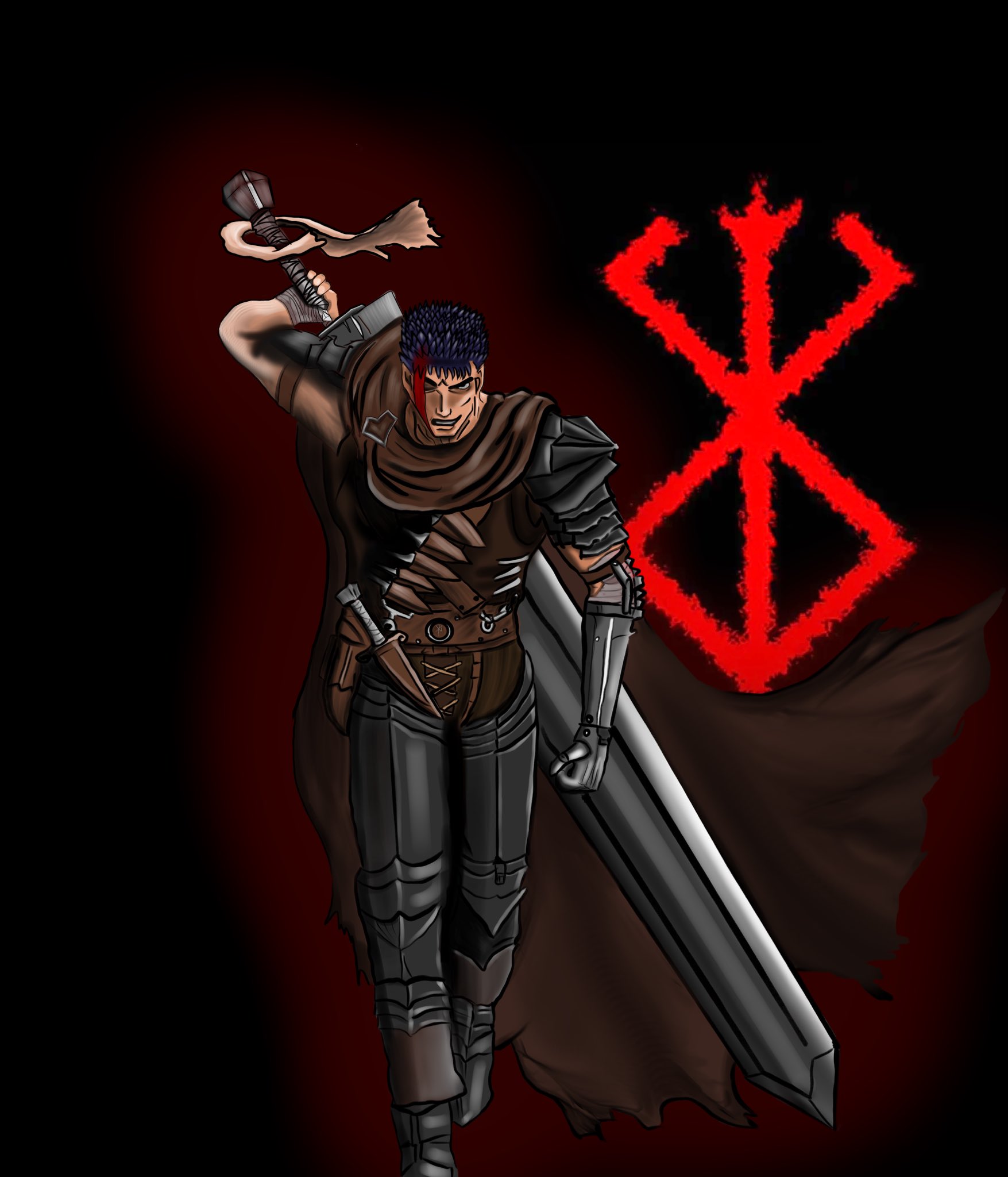 Anton Govenko on Twitter: "Готово! Гатс из Манги/аниме Берсерк https://t.co/luHpkYimuM" / Twitter