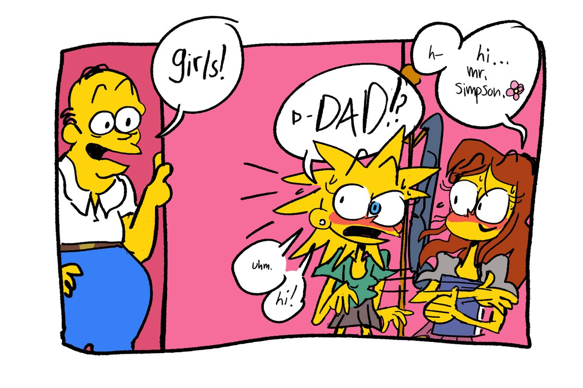 「lisa simpson's brain rots & she becomes a film snob 」harpの漫画
