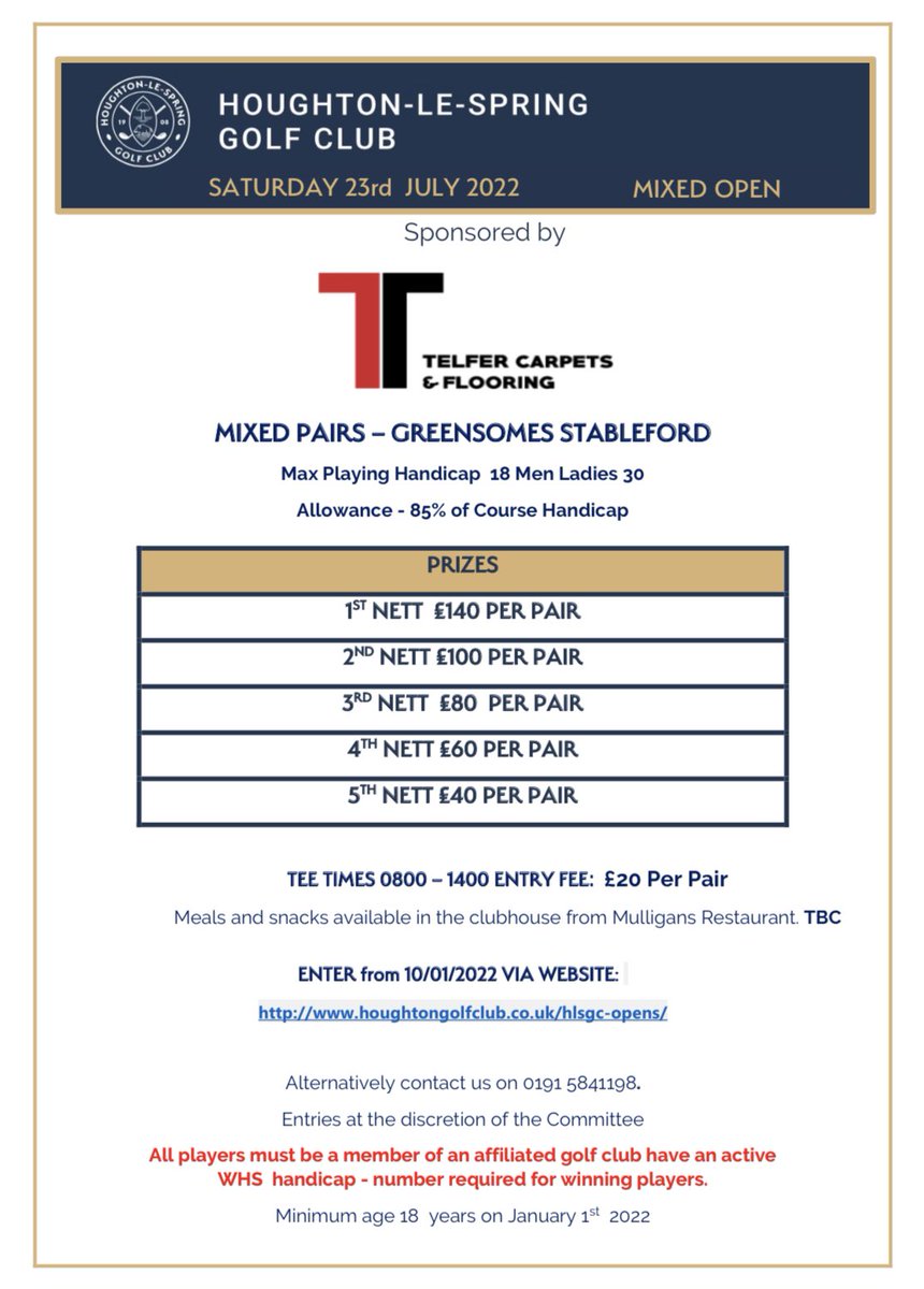 Houghton-le-Spring Golf Club Est 1908 - Houghton-Le-Spring Golf Club