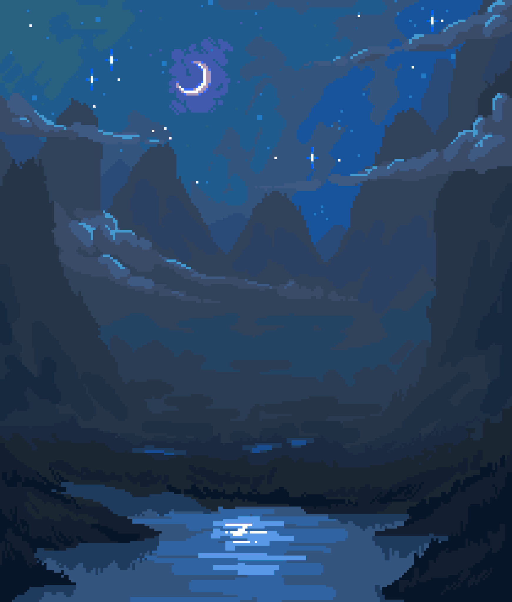 Rappenem | Taking Commissions on Twitter: "Quick landscape study #pixelart https://t.co ...