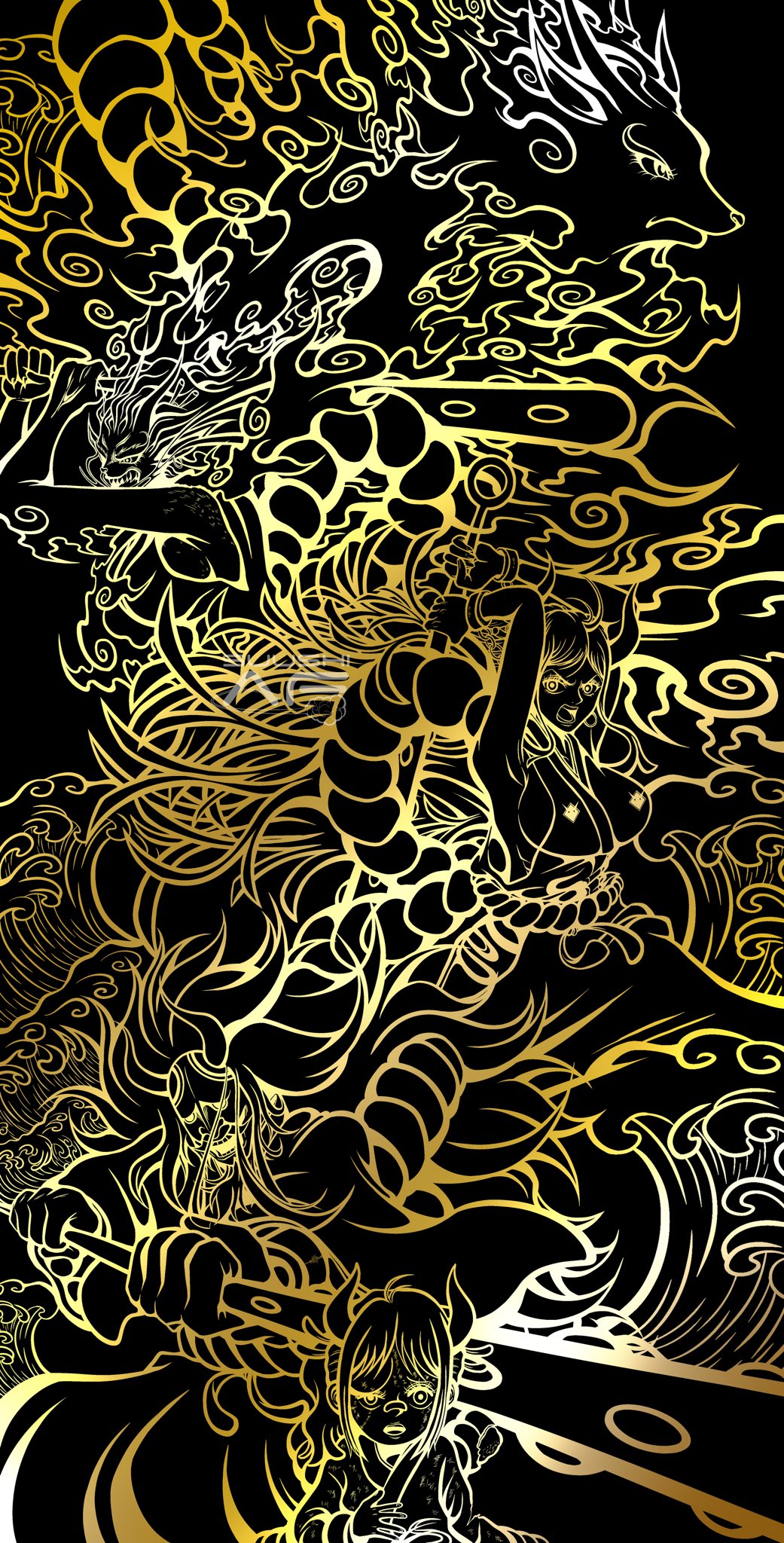 Sofien AF 🍢🐉 on Twitter: "Yamato Black & Gold #ONEPIECE https://t.co/CQbhAM38vm" / Twitter