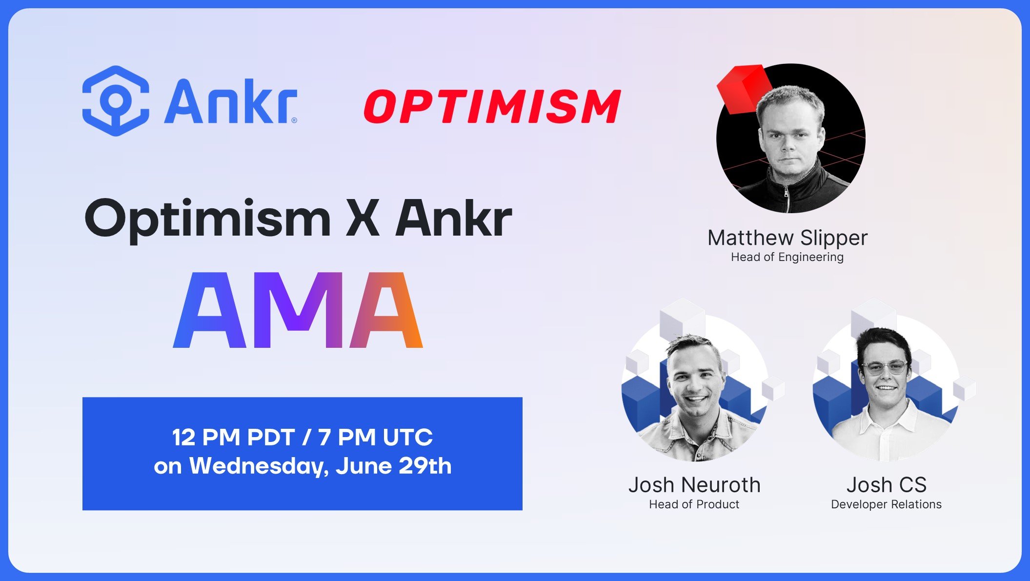 Ankr on Twitter: "🤝 Ankr x @Optimismpbc AMA discussing all about the Optimism RPC on Ankr ...