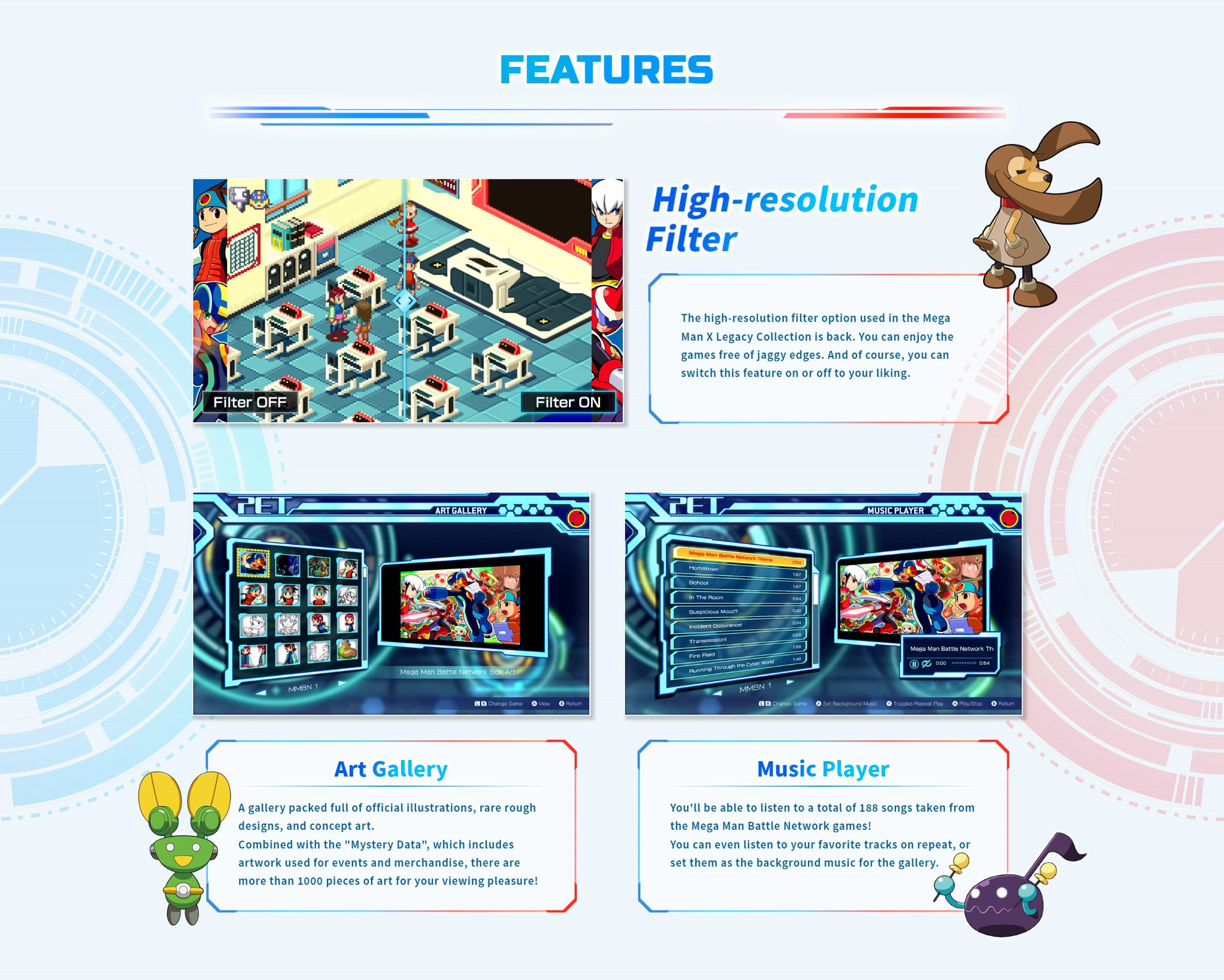 The Rockman EXE Zone on Twitter: "Here's a look at some of the extra features in Mega Man Battle ...