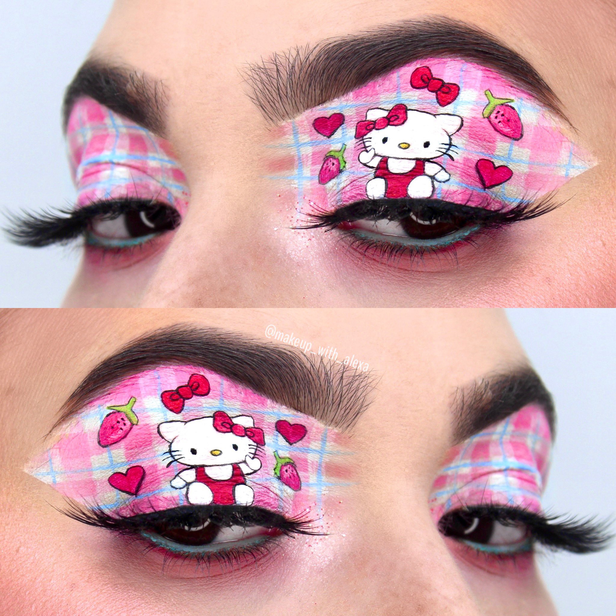 Hello Kitty Makeup Look