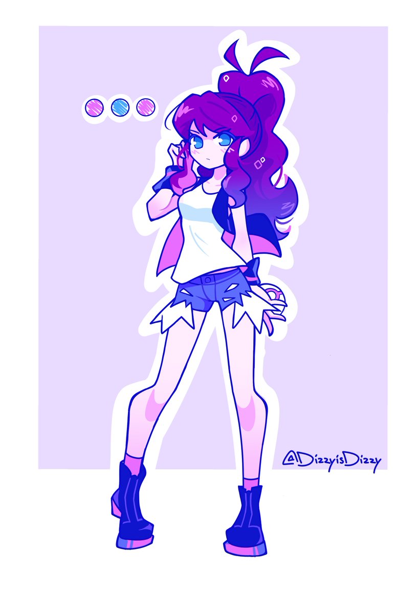 ポケモン「The elusive No Hat Hilda #Pokemon 」|Dizzyのイラスト