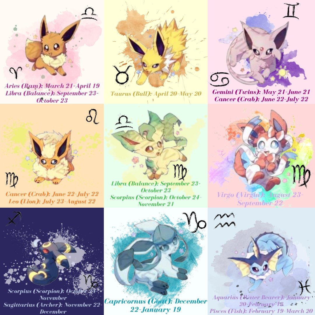 Pokemon Zodiac Month