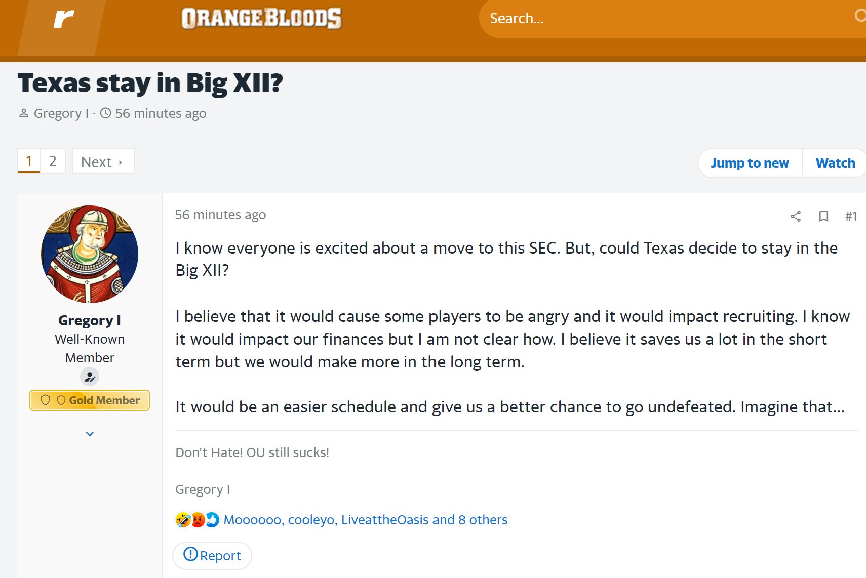 Message Board Geniuses on Twitter: "#Texas to stay in the #Big12? Imagine that... https://t.co ...