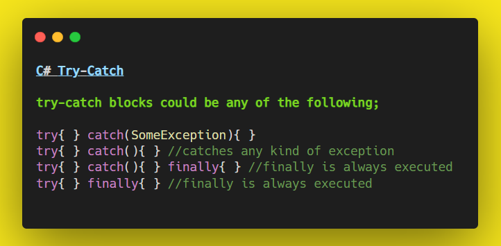 Microsoft Csharp On Twitter Csharp Aspnet Trycatch Dotnet Programming Developer Coding