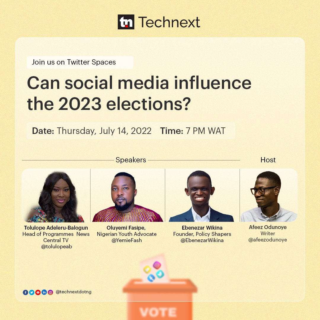 Technext on Twitter: "On Thursday, July 14, we'll be having conversations with Tolulope Adeleru ...