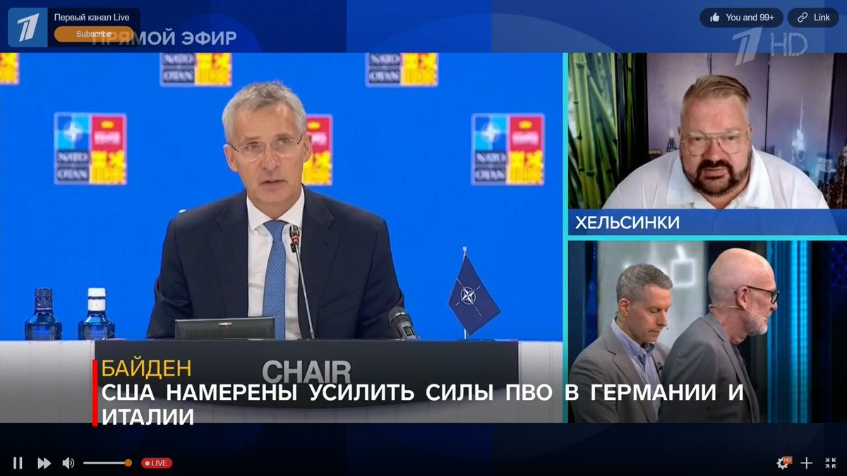 Iso Suomi-keskustelu Venäjän 1tv-pääkanavalla nyt! Pyysin anteeksi ...