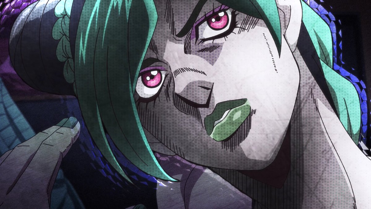 「Stone Ocean Manga/Anime VFX Comparison #1 」JoJo's Bizarre Visual Designの漫画